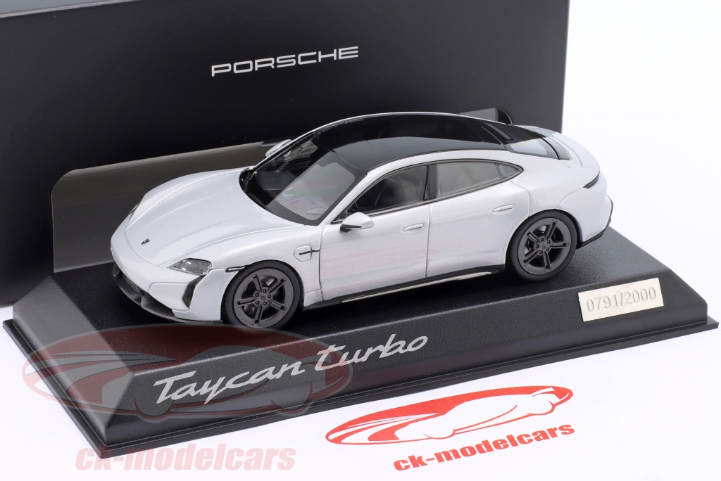 Spark 1:43 Porsche Taycan Turbo (J1 PA) ice gray metallic Norev ...