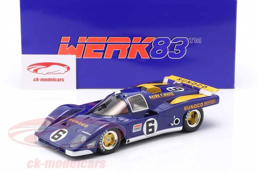 WERK83 1:18 Ferrari 512M Sunoco #6 3rd 24h Daytona 1971 Donohue, Hobbs ...