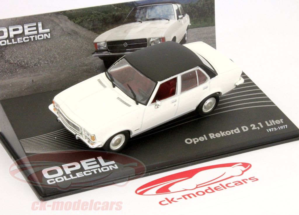 Ixo 1:43 Opel Rekord D 2,1 Liter 1973-1977 cream white with black roof ...