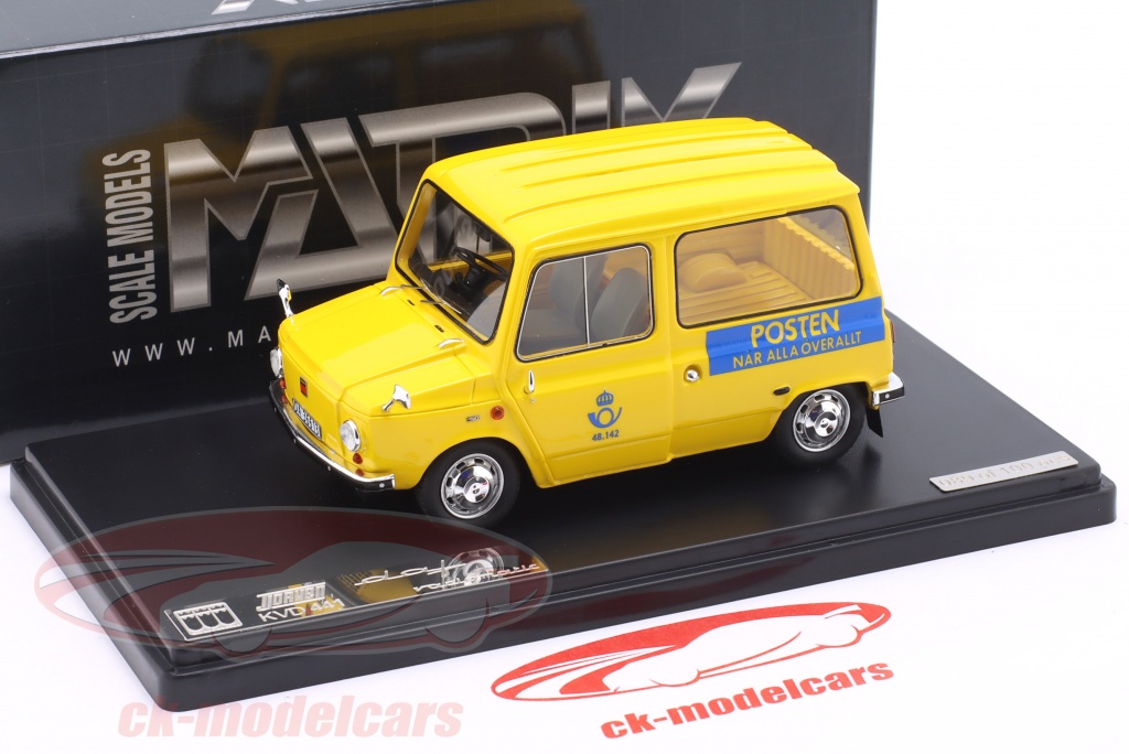 Matrix 1:43 DAF Kalmar Tjorven Swedish post year 1971 yellow MX30401 ...