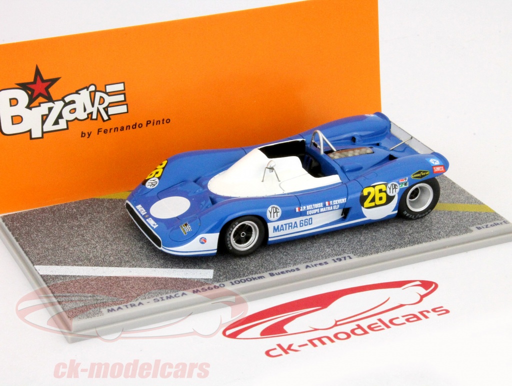 Spark 1:43 Matra-Simca MS660 #26 1000km Argentina 1971 Beltoise, Cevert ...