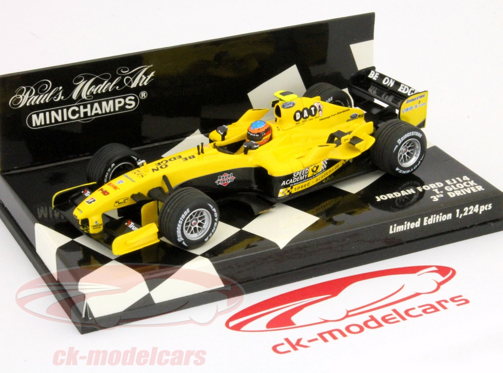 Minichamps 1:43 Timo Glock Jordan Ford EJ14 3rd Driver 400040039 model car 400040039 4012138058460