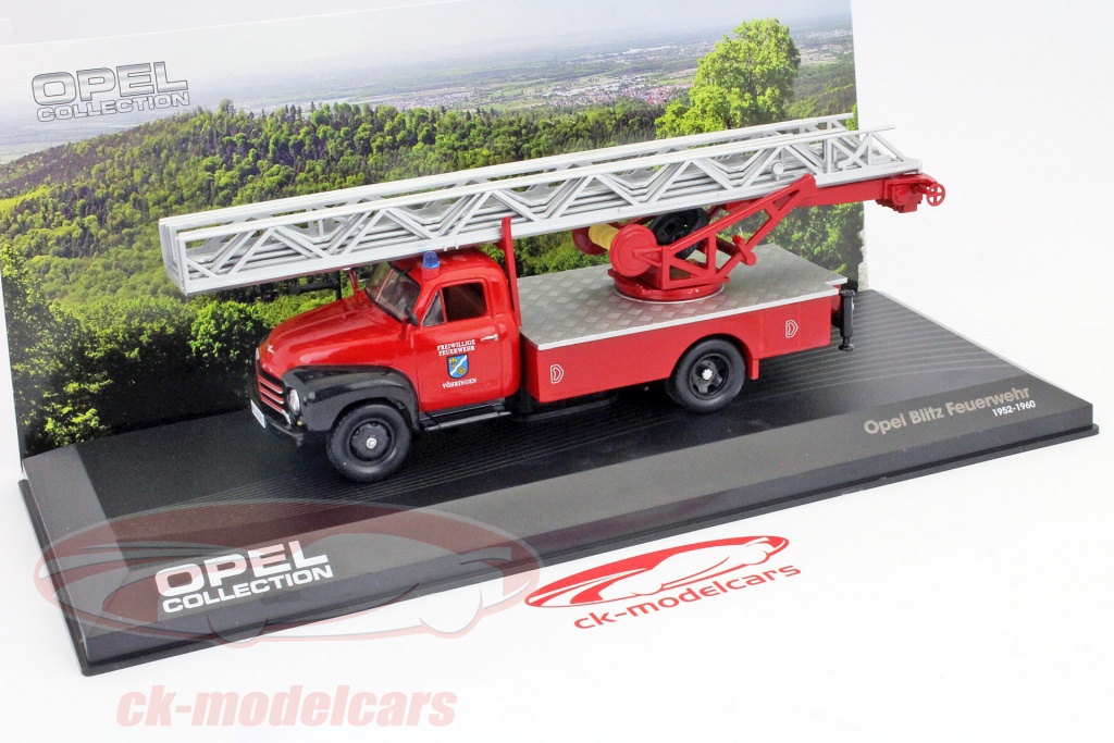 Ixo 1:43 Opel Blitz fire Department Vöhringen year 1952-1960 red Altaya ...