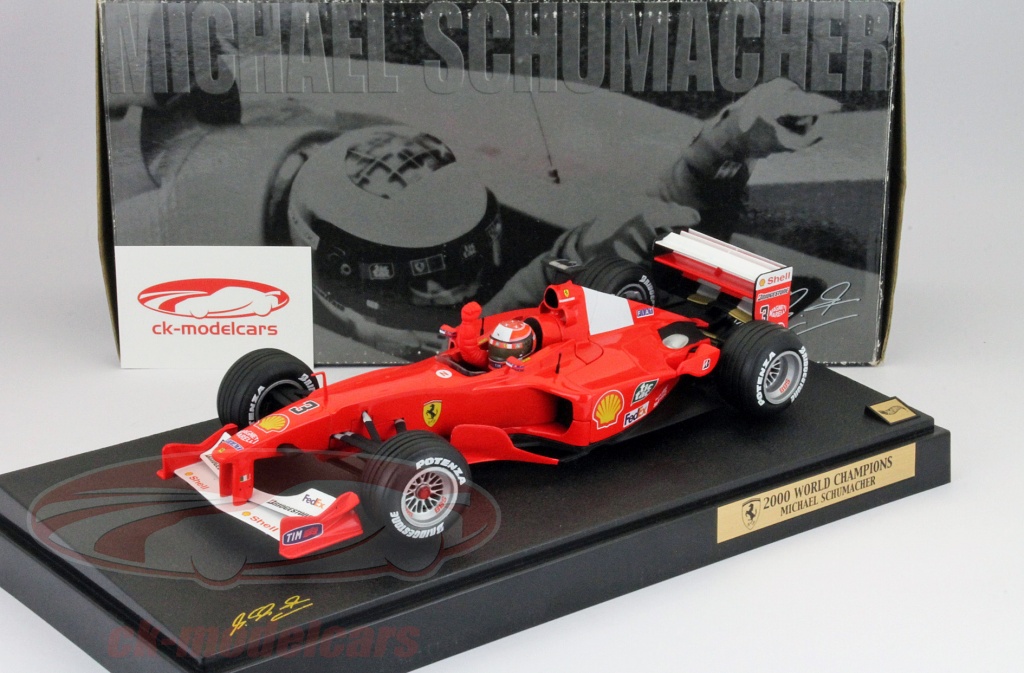 HotWheels 1:18 M. Schumacher Ferrari F1-2000 World Champion Formula 1 2000 Suzuka GP 50930 model ...
