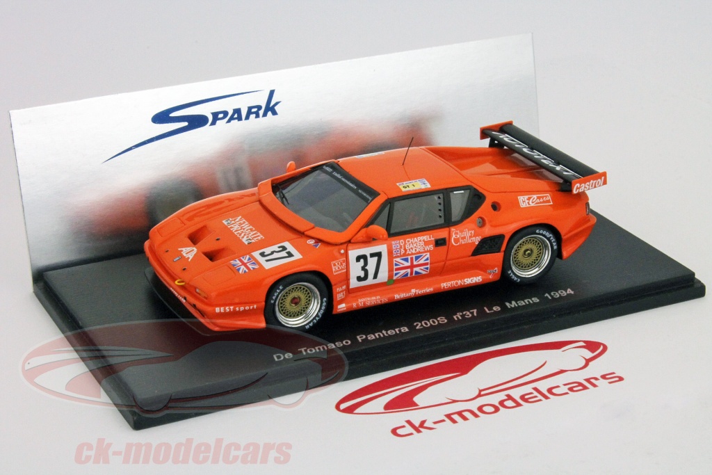 Spark 1:43 De Tomaso Pantera 200S #37 24h LeMans 1994 Chappell, Baker ...