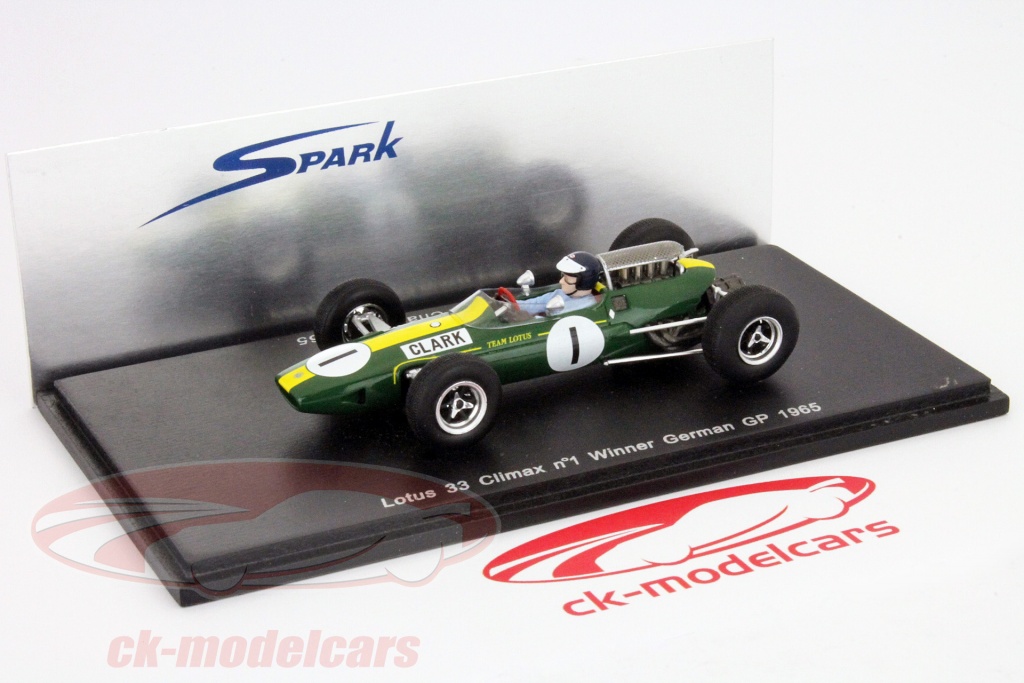 Spark 1:43 J. Clark Lotus 33 Climax #1 Winner GP Germany Formula 1 1965 ...