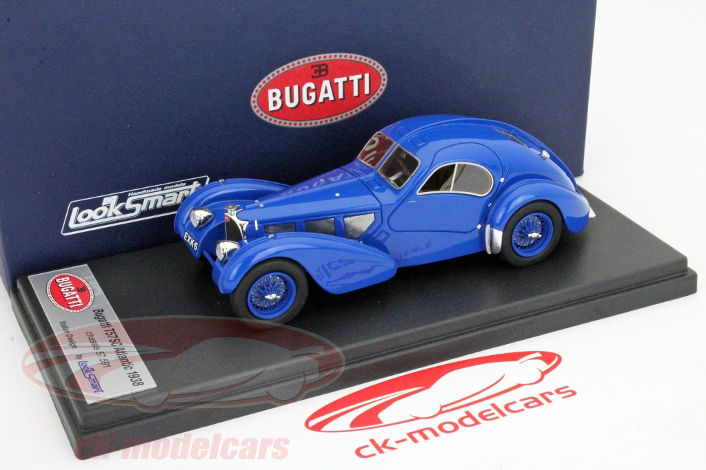 LookSmart 1:43 Bugatti Type 57S year 1938 blue LS402B model car LS402B