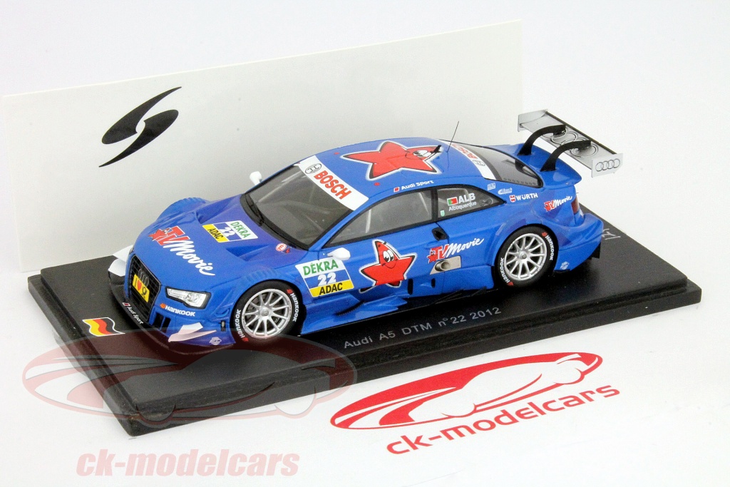 Spark 1:43 P. Albuquerque Audi A5 DTM 2012 #22 TV Movie SG050 model car ...