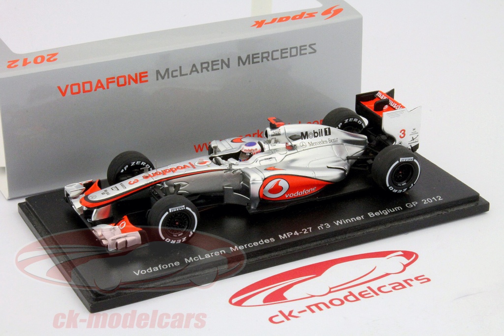 Spark 1:43 J. Button McLaren Mercedes MP4-27 Formula 1 Belgian GP ...