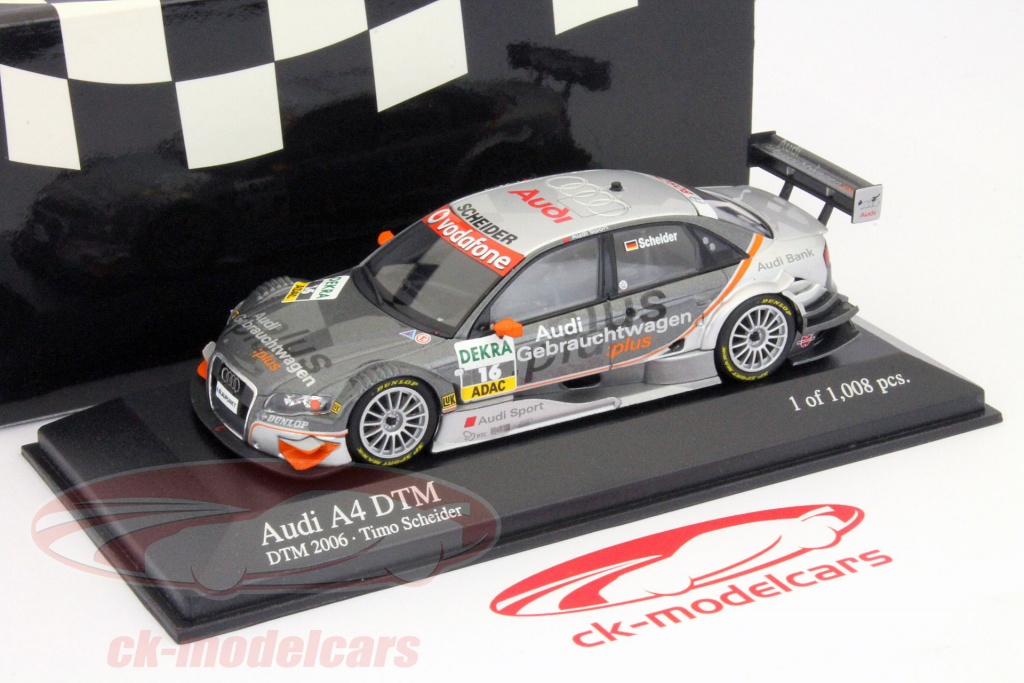 Minichamps 1:43 Timo Scheider Audi A4 DTM #16 DTM 2006 400061516 model car 400061516 4012138072794