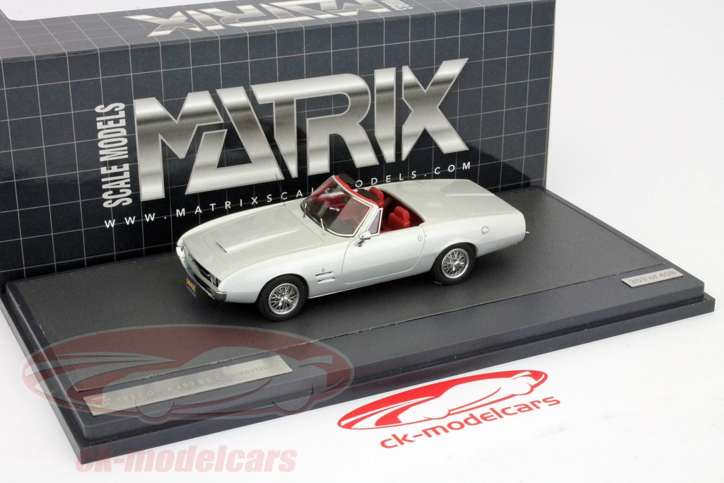 Matrix 1:43 Ghia 450 SS Connvertible year 1966 white 10701-031 model ...