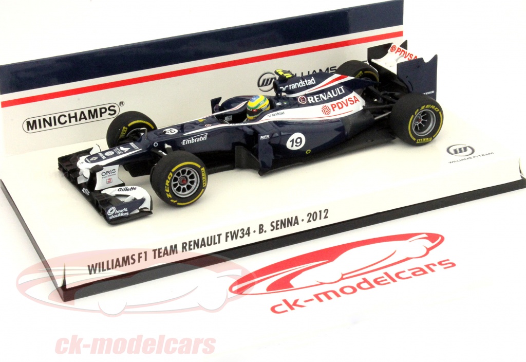 Minichamps 1:43 Bruno Senna Williams FW34 Formula 1 2012 410120019 ...