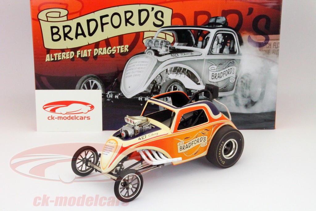 GMP 1:18 Altered Fiat Dragster Bradfords orange A1800811 Modellauto ...