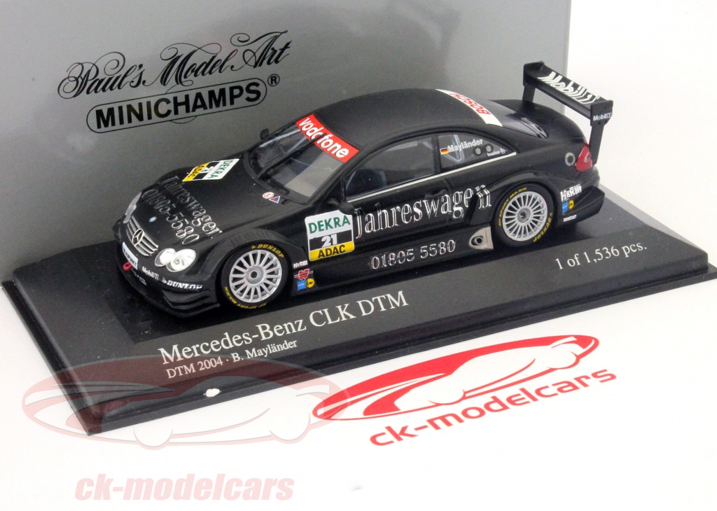 Minichamps 1:43 B. Mayländer Mercedes CLK Coupe #21 DTM 2004 400043321 model car 400043321 ...