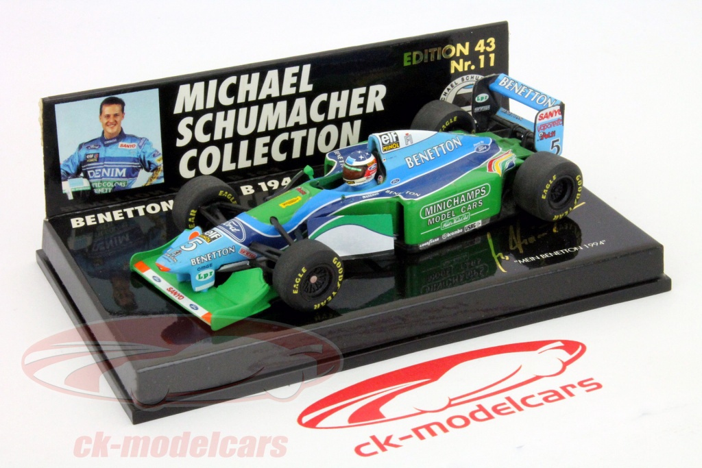 Minichamps 1:43 Michael Schumacher Benetton Ford B194 Formula 1 1994 ...
