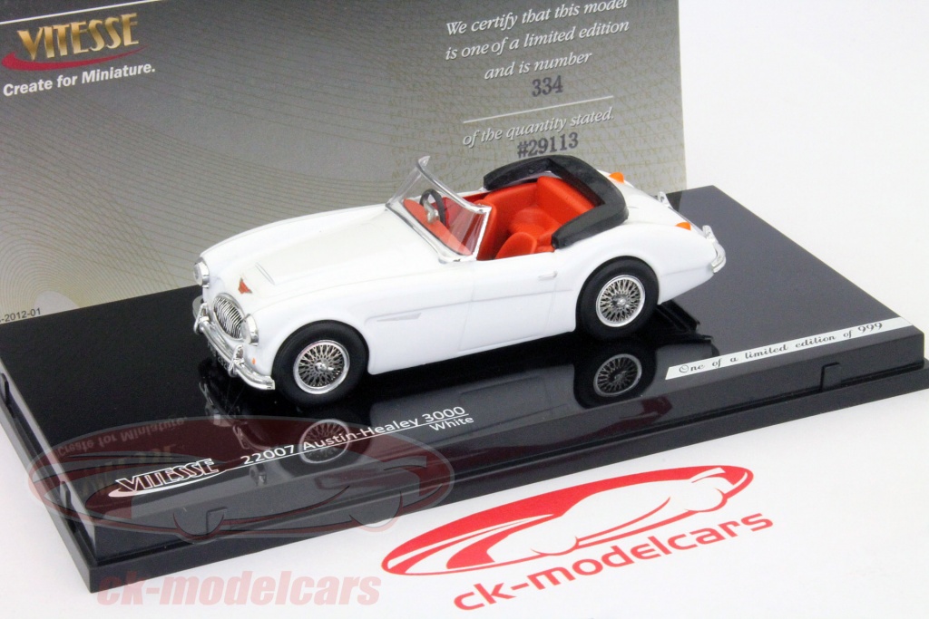 Vitesse 1:43 Austin Healey 3000 white 22007 model car 22007 657440220071