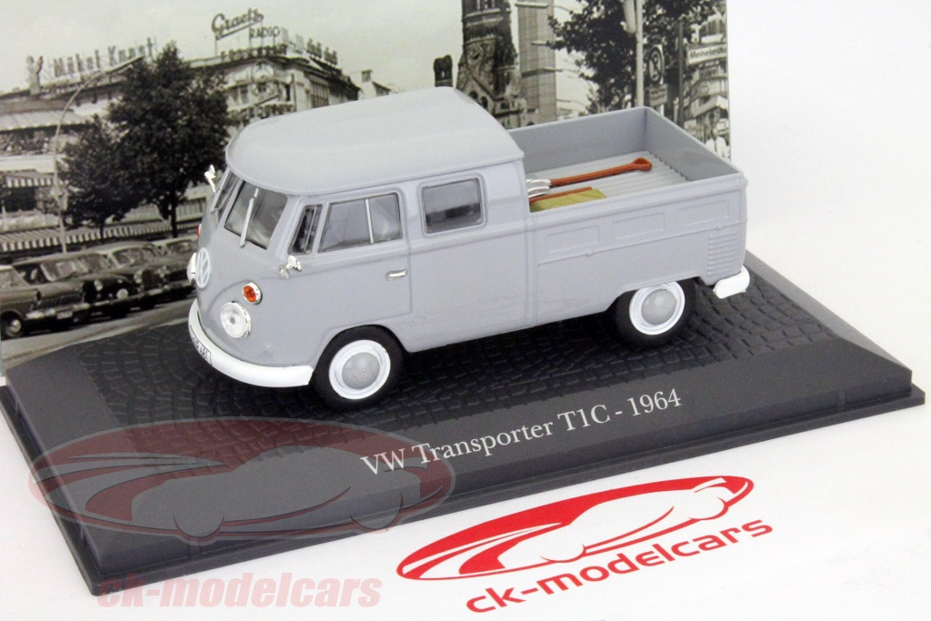 Atlas 1:43 Vokswagen VW Transporter T1C construido en 1964 gris claro ...