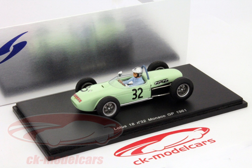 Spark 1:43 Cliff Allison Lotus 18 #32 GP de Monaco de Formule 1 1961 ...