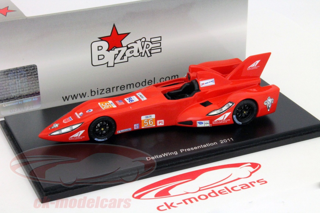 Spark 1:43 DeltaWing Presentation Car 2011 #56 Bizarre B1000 model car ...