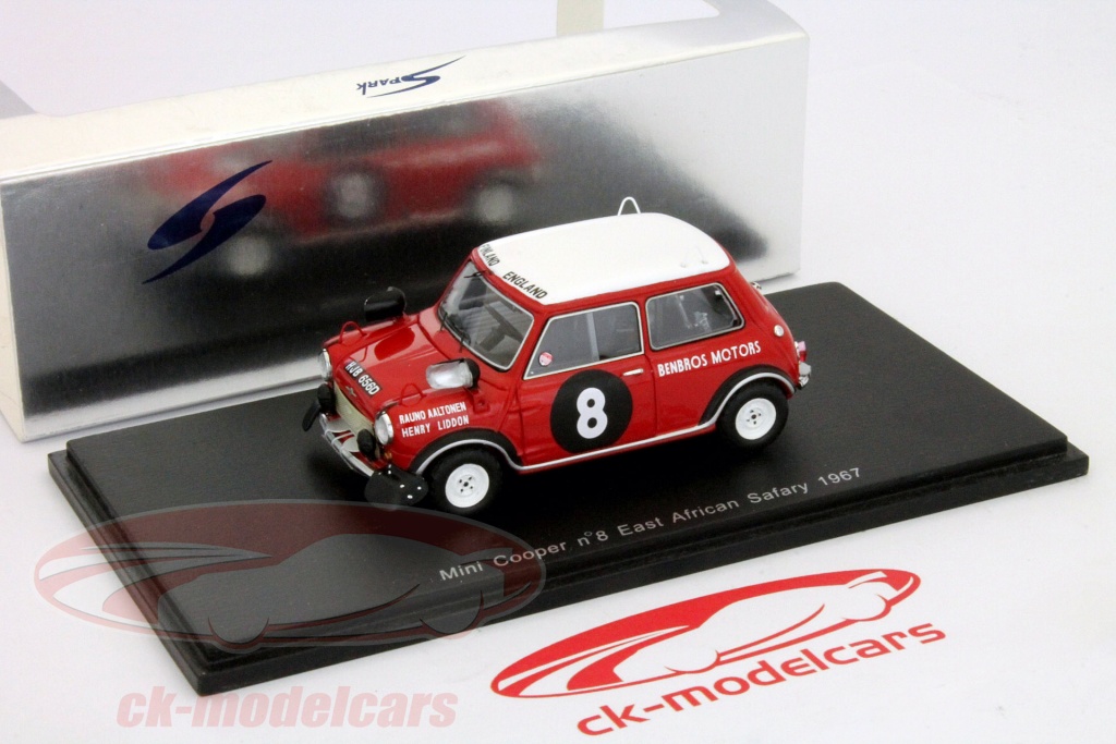 Spark 1:43 Mini Cooper #8 Africa Rally 1967 Aaltonen, Liddon S2660 ...