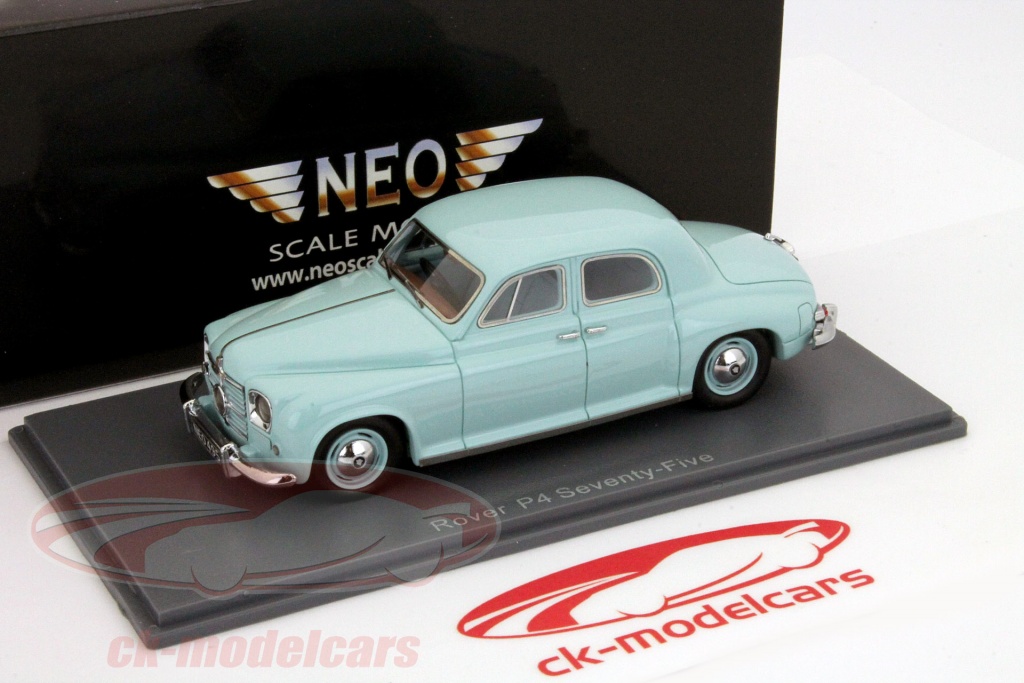 Neo 1:43 Rover P4 Seventy-Five RHD turquoise NEO45495 model car ...