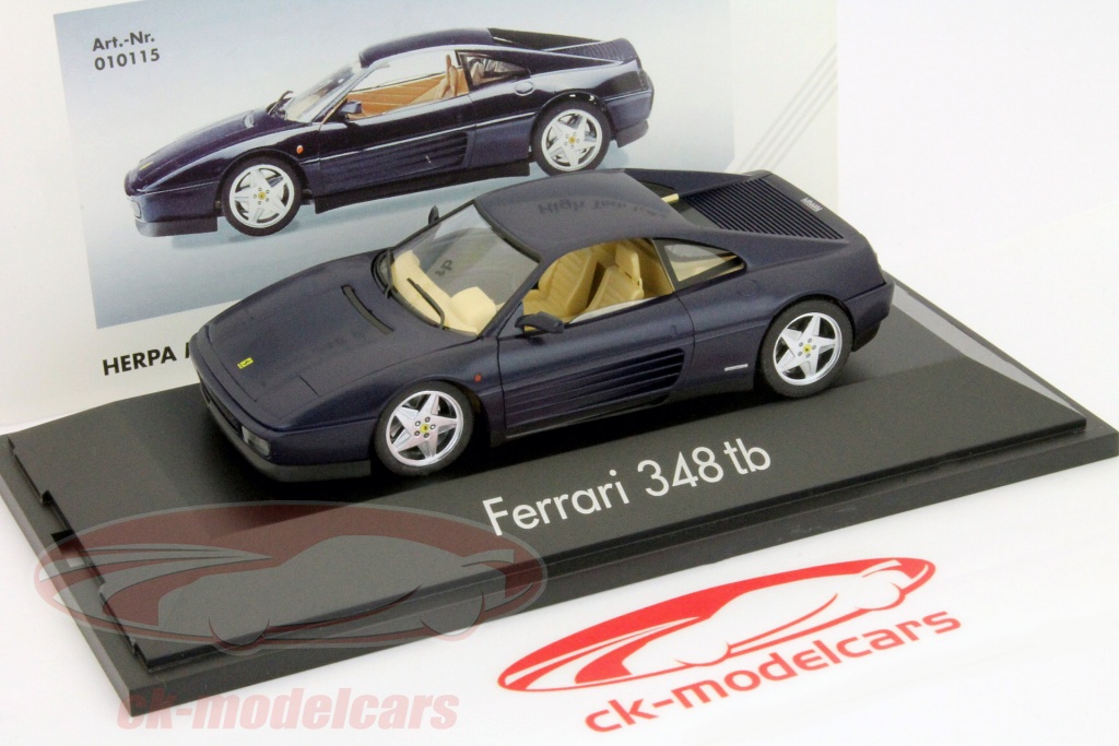 Herpa 1:43 Ferrari 348 TB year 1989-1995 blue 010115 model car 010115