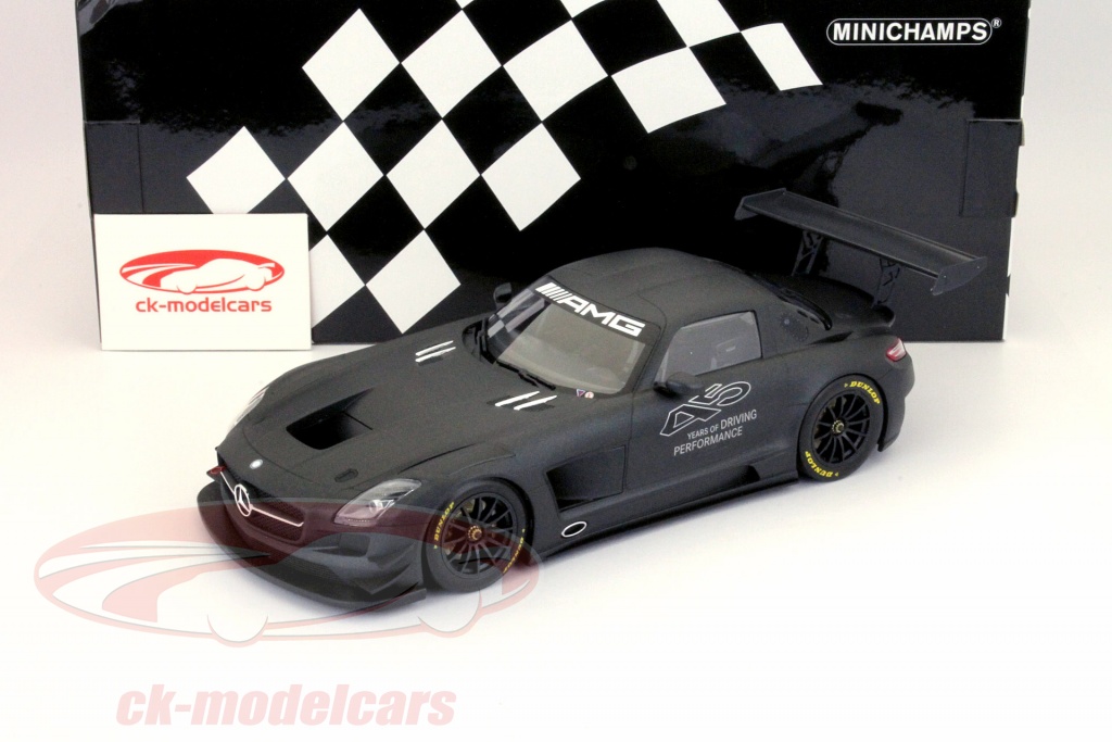 Minichamps 1:18 Mercedes-Benz SLS AMG GT3 Baujahr 2013 mattschwarz ...