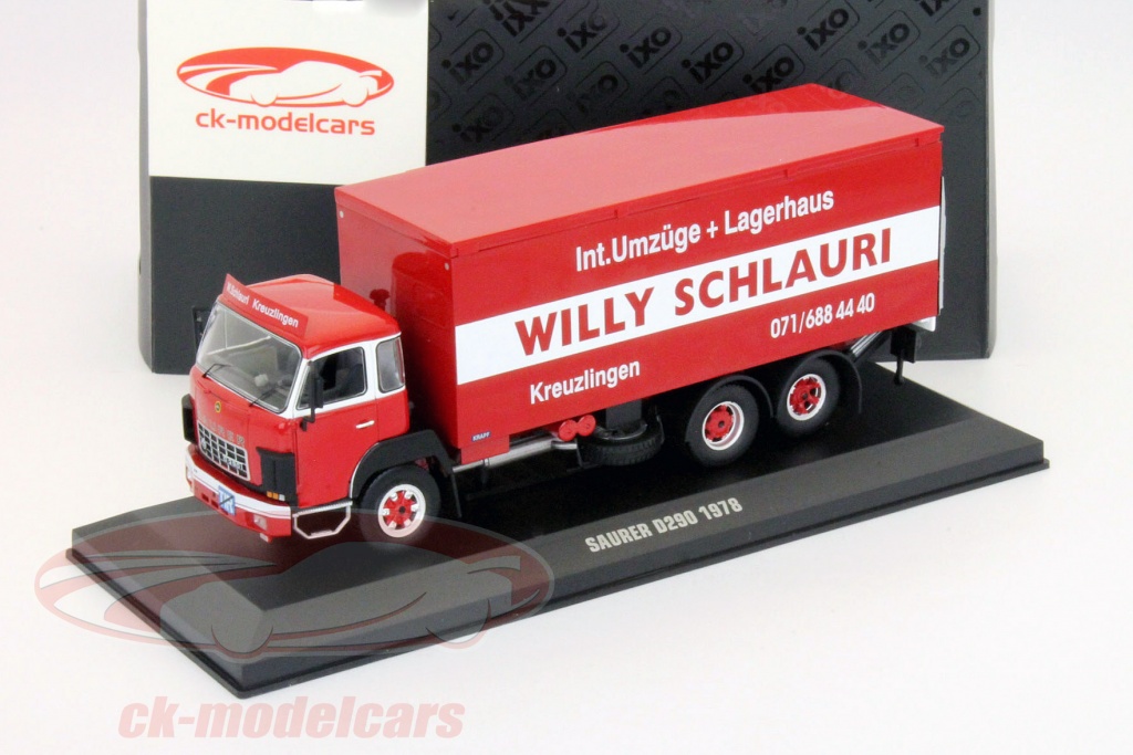 Ixo 1:43 Saurer D290 truck 1978 Willy Schlauri red TRU006 model car ...