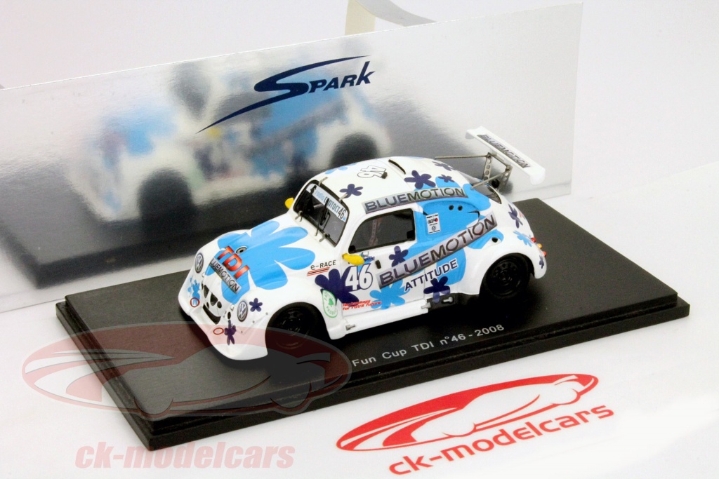 Spark 1:43 Volkswagen VW Beetle TDI #46 VW Fun Cup 2008 S0829 model car ...