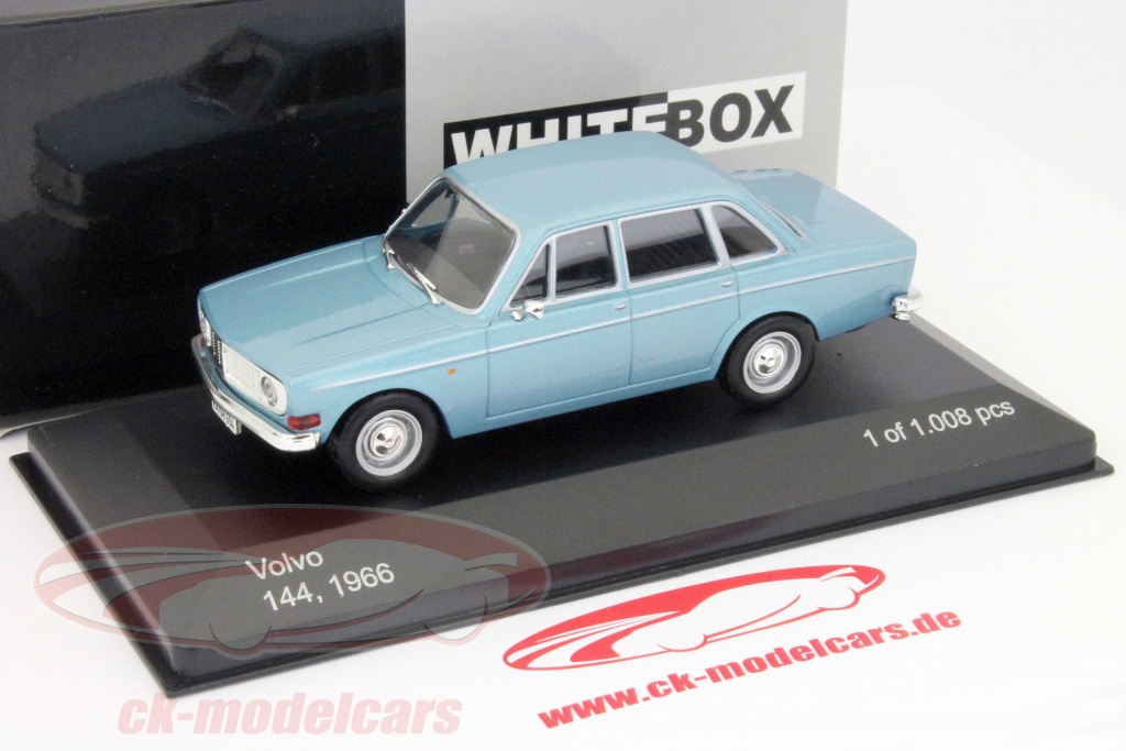 WhiteBox 1:43 Volvo 144 Year 1966 light blue metallic WB041 model car ...