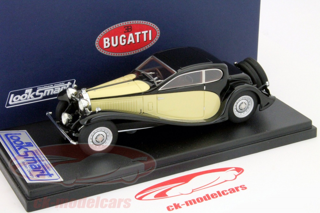 LookSmart 1:43 Bugatti Type 50T Baujahr 1930 schwarz / beige LS416C ...