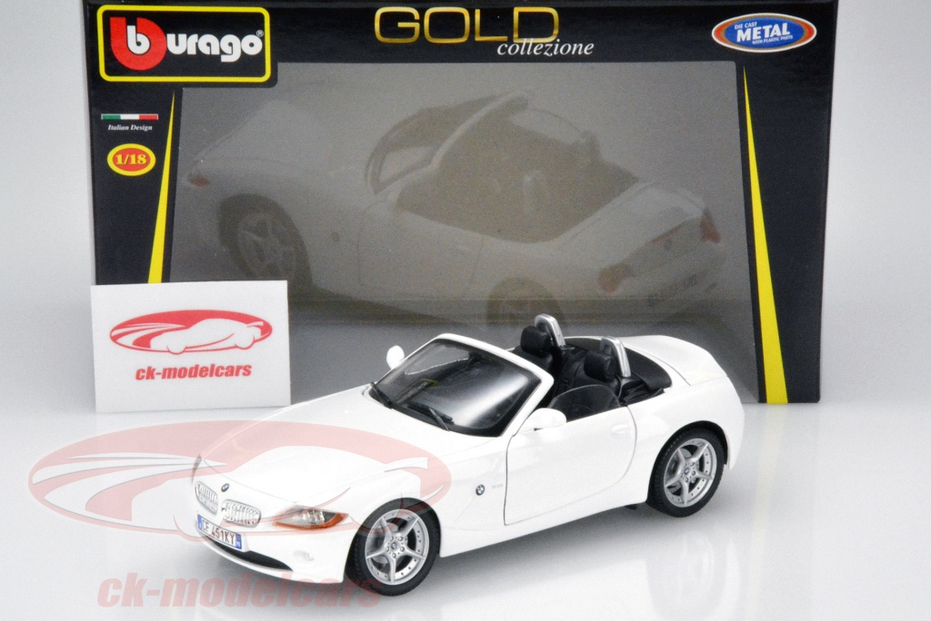 Bburago 1:18 BMW Z4 (E85) Year 2002 white 18-12001 model car 18-12001 4893993120017