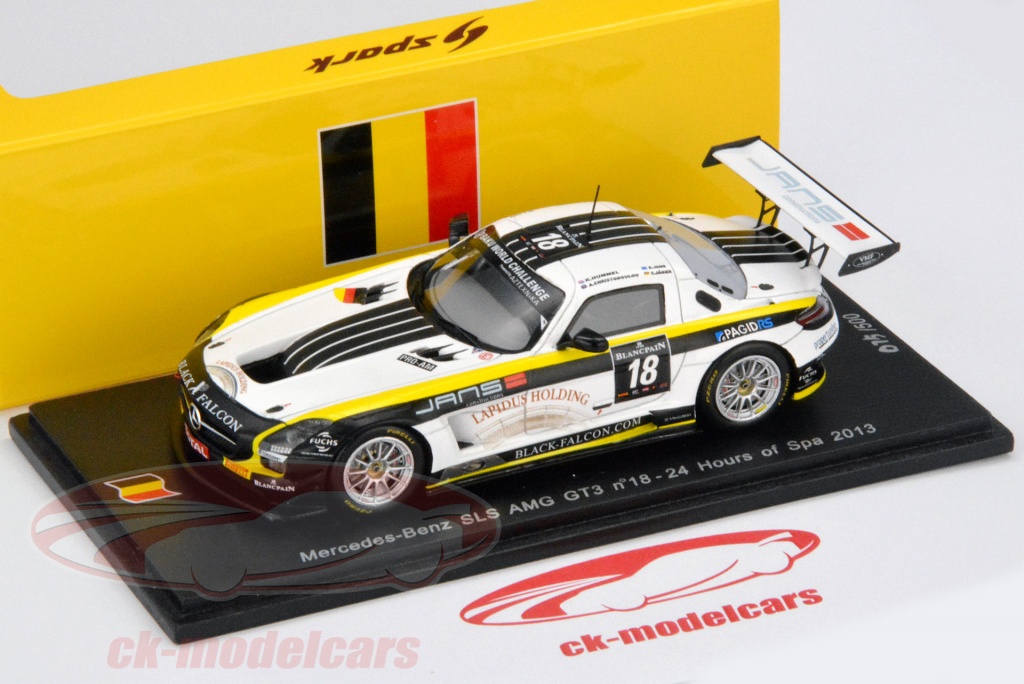 Spark 1:43 Mercedes-Benz SLS AMG GT3 #18 Black Flacon 24h Spa 2013 ...