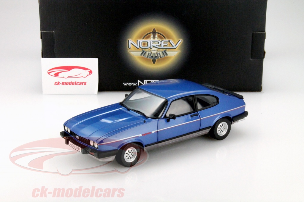 Norev 1:18 Ford Capri MK III 2.8i dark blue / silver 182710 model car ...