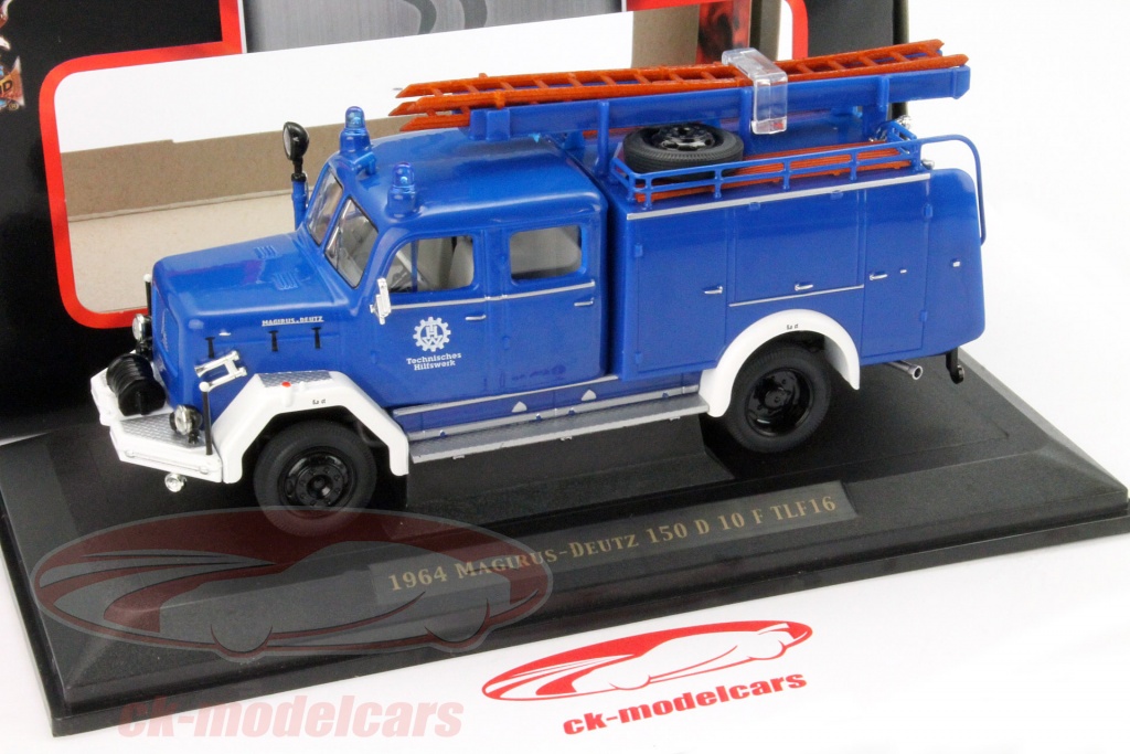 Yat Ming 1:43 Magirus Deutz 150 D 10 F TLF16 Technical Relief THW 1964 43015 model car 43015 ...