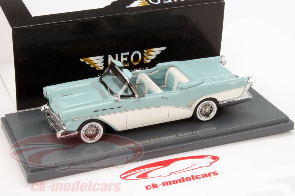 Neo 1:43 Buick Roadmaster convertible turquoise / white NEO44070 model ...
