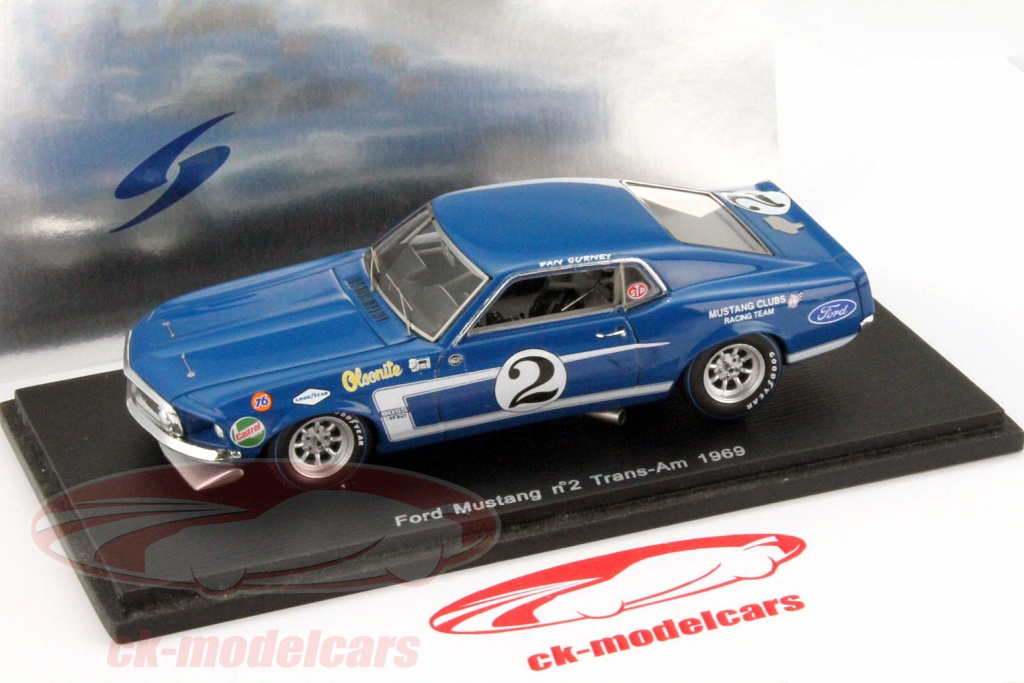 Spark 1:43 Dan Gurney Ford Mustang #2 Trans-AM 1969 S2641 model car S2641 9580006926418